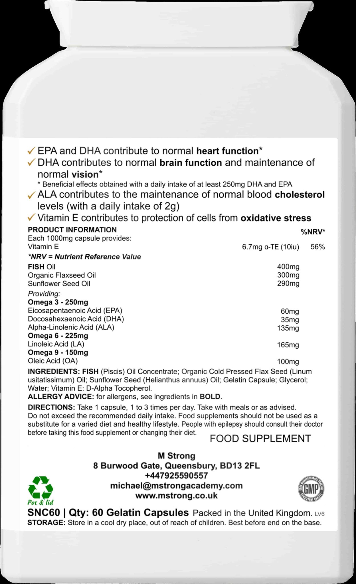 HIGH STRENGTH OMEGA 3-6-9 | M STRONG